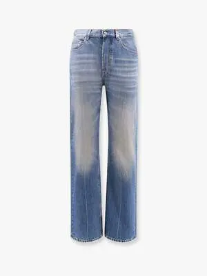 Alexander McQueen Washed Straight Leg Jeans - Blue