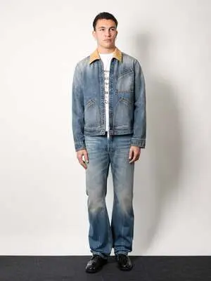 Alexander McQueen Washed Straight Leg Jeans - Blue