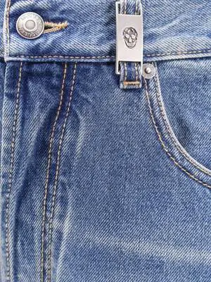 Alexander McQueen Washed Straight Leg Jeans - Blue