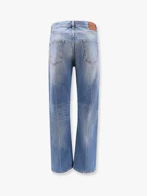 Alexander McQueen Washed Straight Leg Jeans - Blue