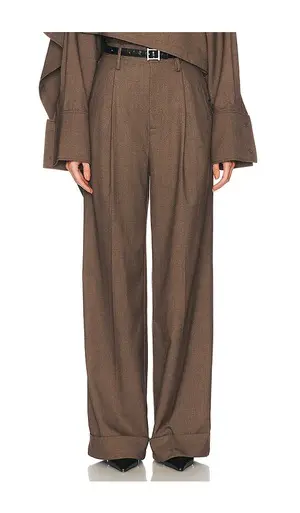 Wool Paperbag Trousers
