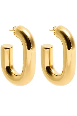 Rabanne Xl Link Hoop Earrings - Gold
