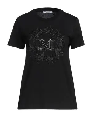Max Mara T-shirt With Appliqués And Crystals