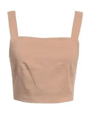 Pinko Woven Crop Top - Camel