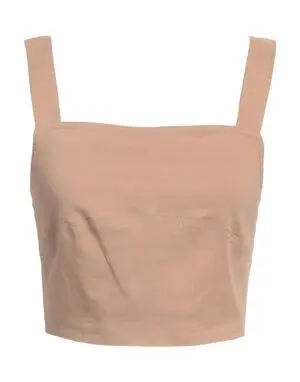Pinko Woven Crop Top - Camel