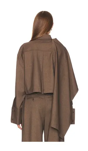 HELSA The Left Bank Layered Shirt - Brown