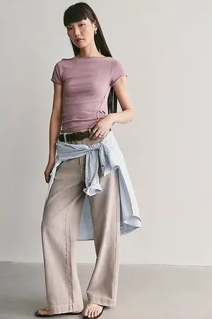 Free People We The Free Billie Tee - Rose Brown