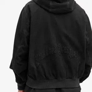 Palm Angels Curved Logo Corduroy Bomber Jacket