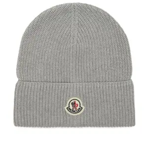 Moncler Cotton Yarn Beanie - Grey | Editorialist