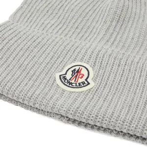 Moncler Cotton Yarn Beanie - Grey | Editorialist