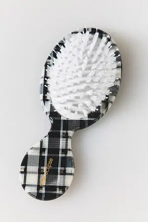 SOLAR ECLIPSE Handpated Compact 2-1 Perfect Daily Brush Black & White Pattern