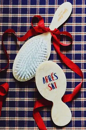 SOLAR ECLIPSE Handpated Compact 2-1 Perfect Daily Brush Ivory Pattern