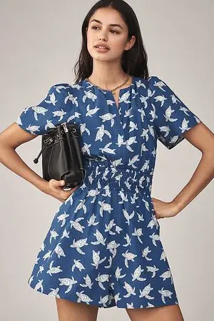 THE SOMERSET COLLECTION BY ANTHROPOLOGIE The Somerset Collection By Anthropologie Somerset Poplin Romper Blue