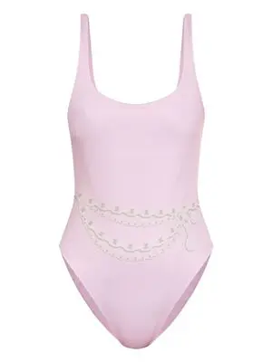 Versace Treasure-print Swimsuit - Pink