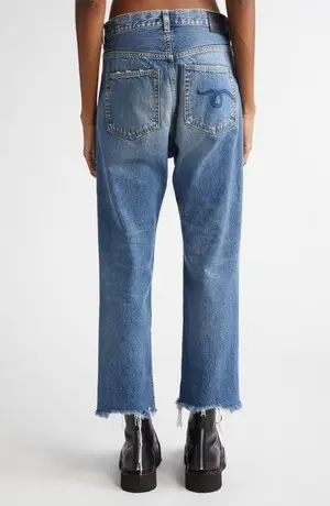 R13 Ripped Cropped Jeans