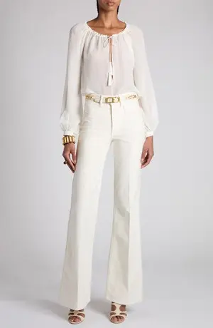 TOM FORD Silk Georgette Blouse - Aw020 Cream