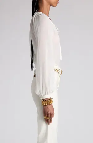 TOM FORD Silk Georgette Blouse - Aw020 Cream