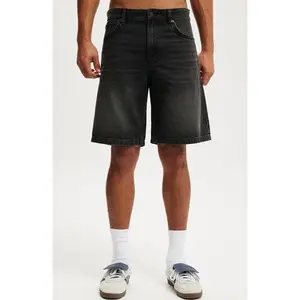 COTTON ON Baggy Denim Shorts - Revolve Black