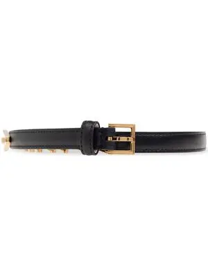 Versace V2025 Chain Leather Belt - Black