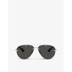 Burberry Be3151 Pilot Sunglasses - Gold