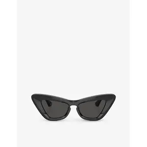 Burberry Be4421u Angular-frame Sunglasses - Black