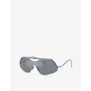 FERRARI Fh1007 Rectangle-frame Sunglasses - Grey