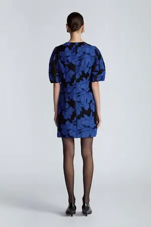 embroidered floral tunic dress The Merrill Floral Print Embroidered Trim Tunic Dress – Liza Byrd main image 1