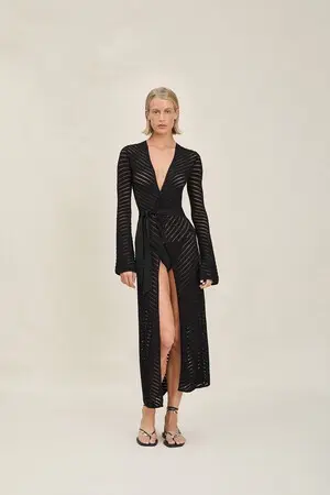 Devon Windsor Elliott Robe - Black