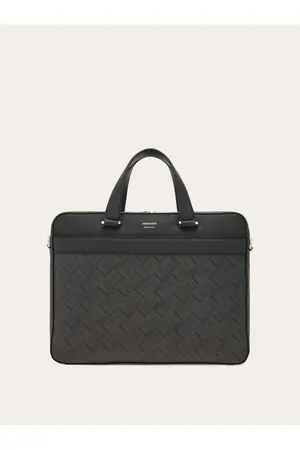 FERRAGAMO Monogram Briefcase - Black
