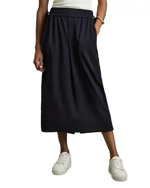 REISS Nora Ruched Jersey Midi Skirt