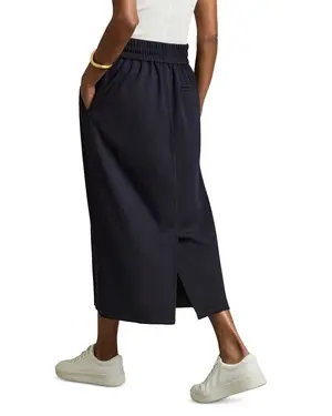 REISS Nora Ruched Jersey Midi Skirt