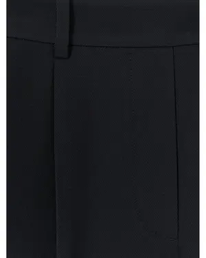 REISS Eden Wide Leg Trousers - Navy