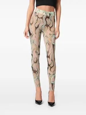 Philipp Plein Flame Leggings - Neutrals