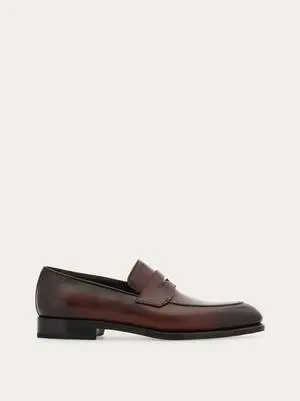 FERRAGAMO Tramezza Penny Loafer - Brown