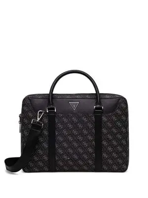 Guess Logo-plaque Laptop Bag - Black