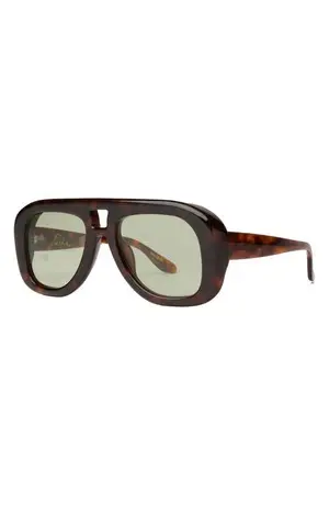 Dezi Pusha 55mm Shield Sunglasses - Green