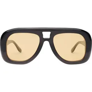 Dezi Pusha 55mm Shield Sunglasses - Mustard