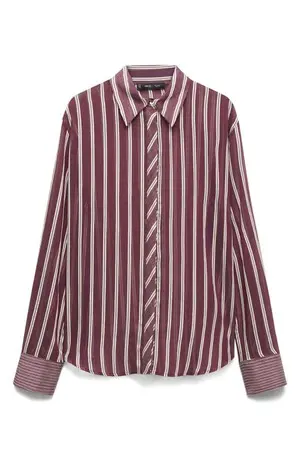 Mango Stripe Button-up Shirt