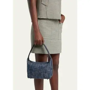 Bottega Veneta Mini Wallace Boucle Shoulder Bag - Denim