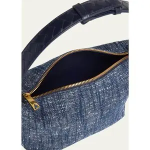 Bottega Veneta Mini Wallace Boucle Shoulder Bag - Denim