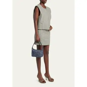 Bottega Veneta Mini Wallace Boucle Shoulder Bag - Denim