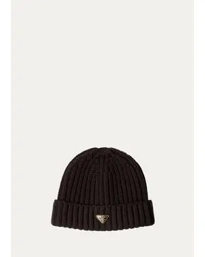 Prada Knitted Virgin Wool Beanie