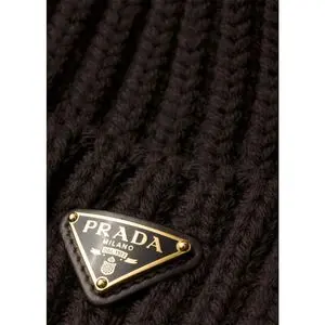 Prada Knitted Virgin Wool Beanie