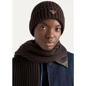 Prada Knitted Virgin Wool Beanie