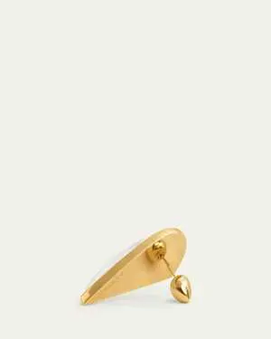 Alaïa Half Heart-shaped Stud Earrings - Transparent