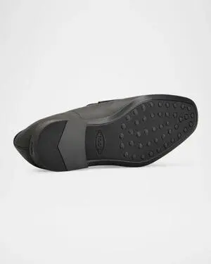 TOD & APOS;S Tod's Mocassino Gomma Leather Loafers - Black