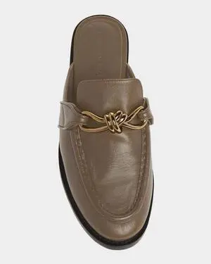 Bottega Veneta Bottega Veneta Astaire Knot Leather Loafer Mules Pinecone