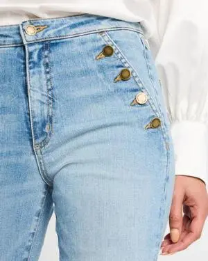 Ramy Brook Ramy Brook Helena High-Rise Flare Jeans Ltblue