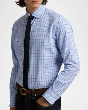 Polo Ralph Lauren Apos;s Classic-fit Check Poplin Shirt - Blue Multi