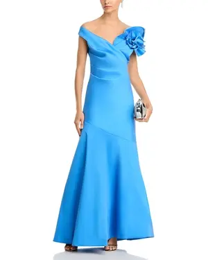 Rickie Freeman For Teri Jon Stretch Gazar Gown